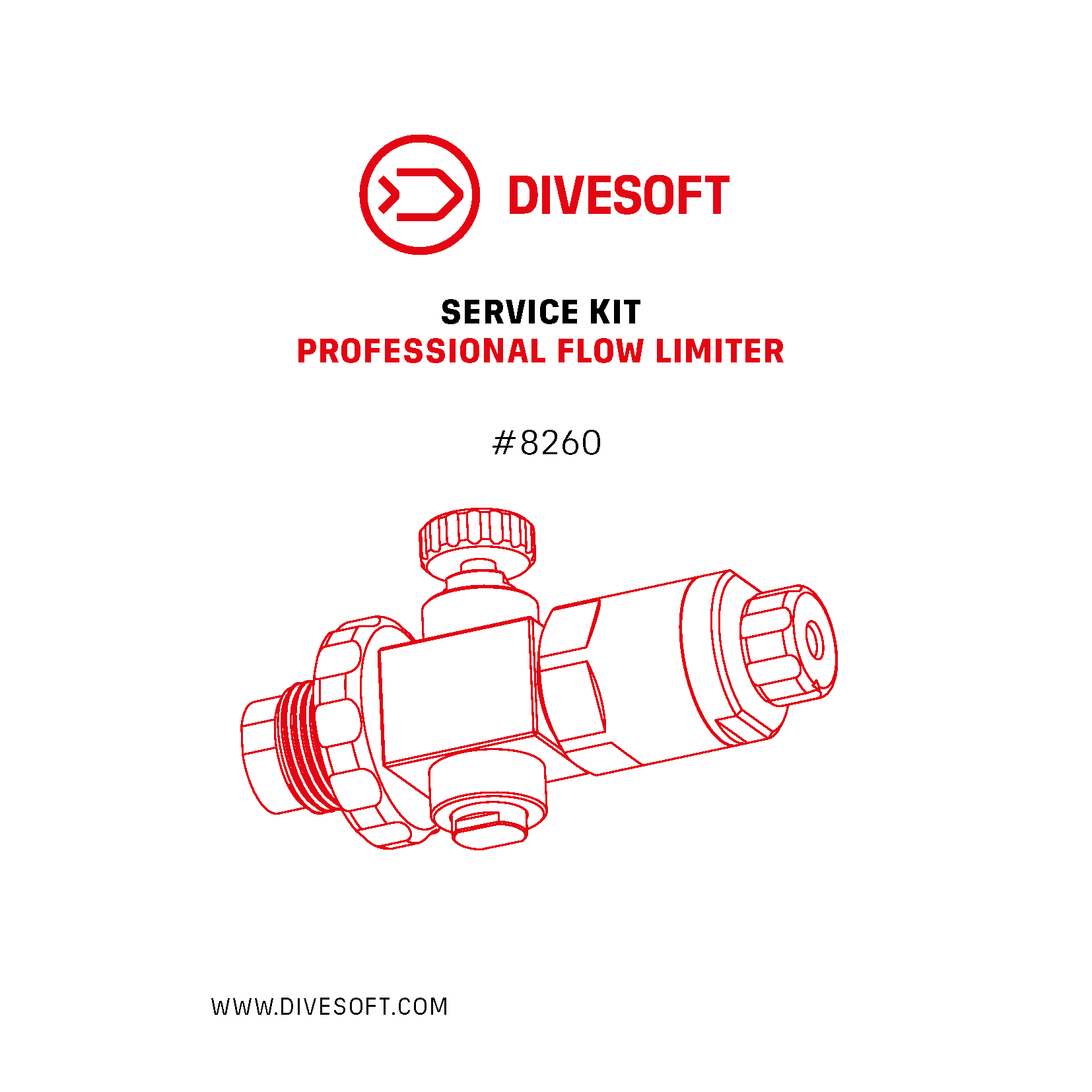 Service kit - Professional flow limiter - Divesoft.com - Divesoft.com